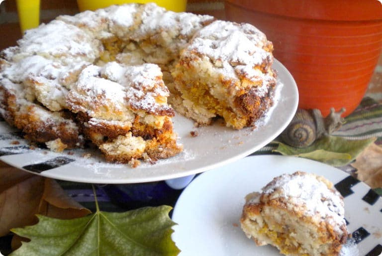 Corona de Otoño de almendra, dulce Navideño con Thermomix